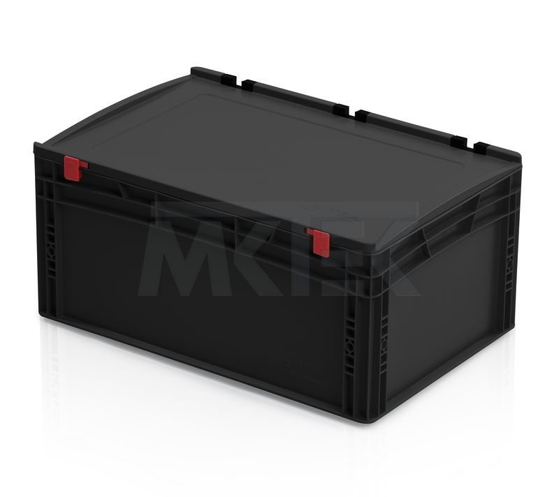 ESD Euro prepravka s vekom 600x400x285 mm :: MK TEK - dodávateľ pre priemyselnú výrobu