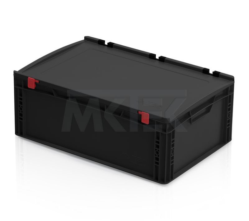 ESD Euro prepravka s vekom 600x400x235 mm :: MK TEK - dodávateľ pre priemyselnú výrobu